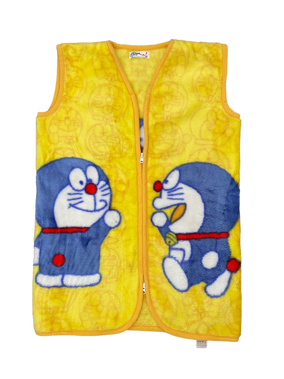Vintage Japan Doraemon Fleece Vest Zipper Bandai Produce - Etsy