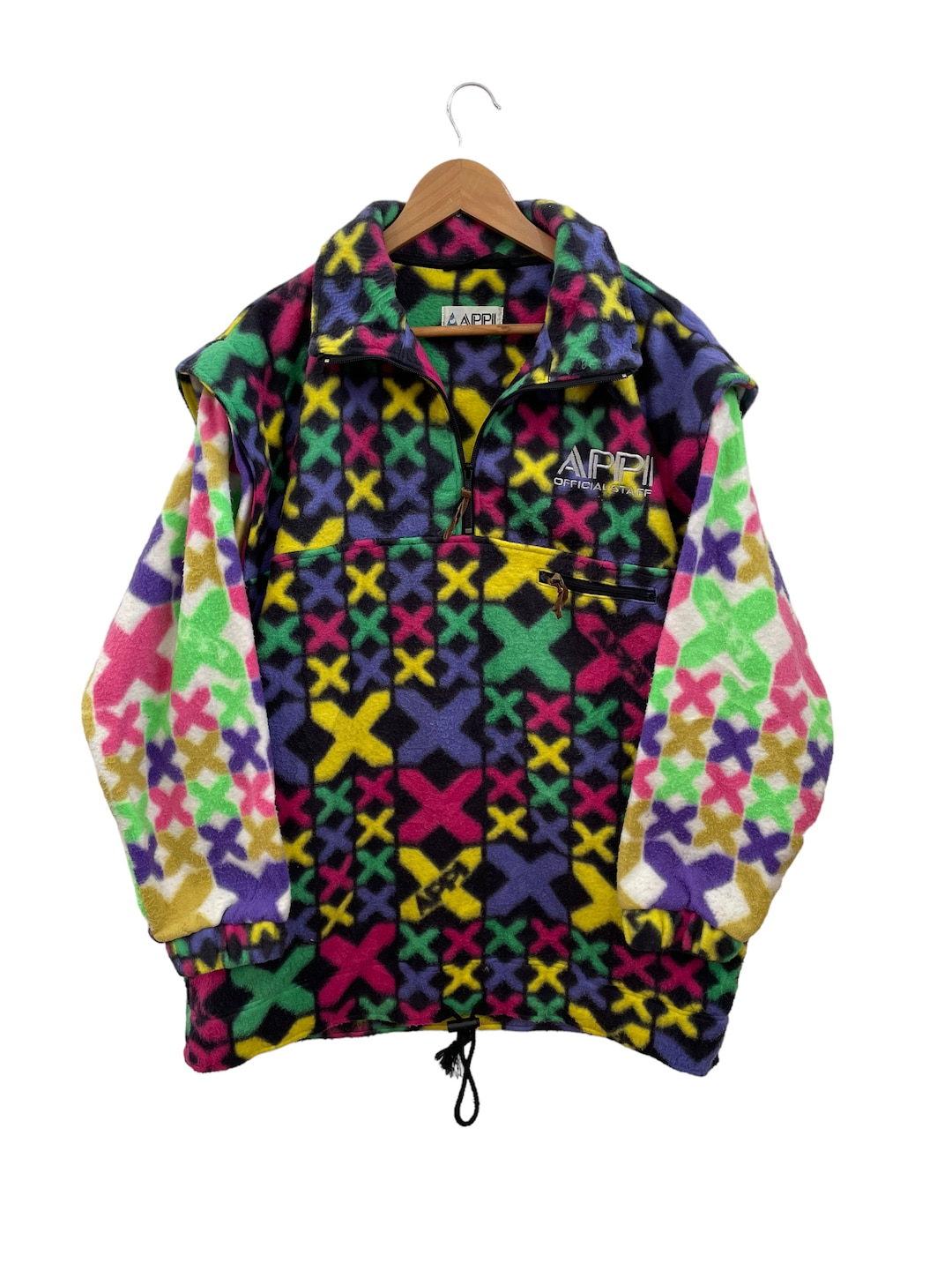 Vintage Appi Multicolor Fleece Jacket Colorful Jacket Boho Hippie - Etsy