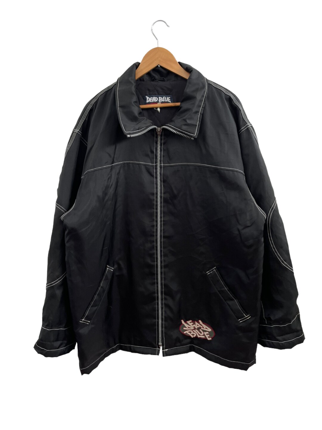 Vintage Dead Blue Hip Hop Baggy Jacket Black Jacket Rnb Biggie Small ...