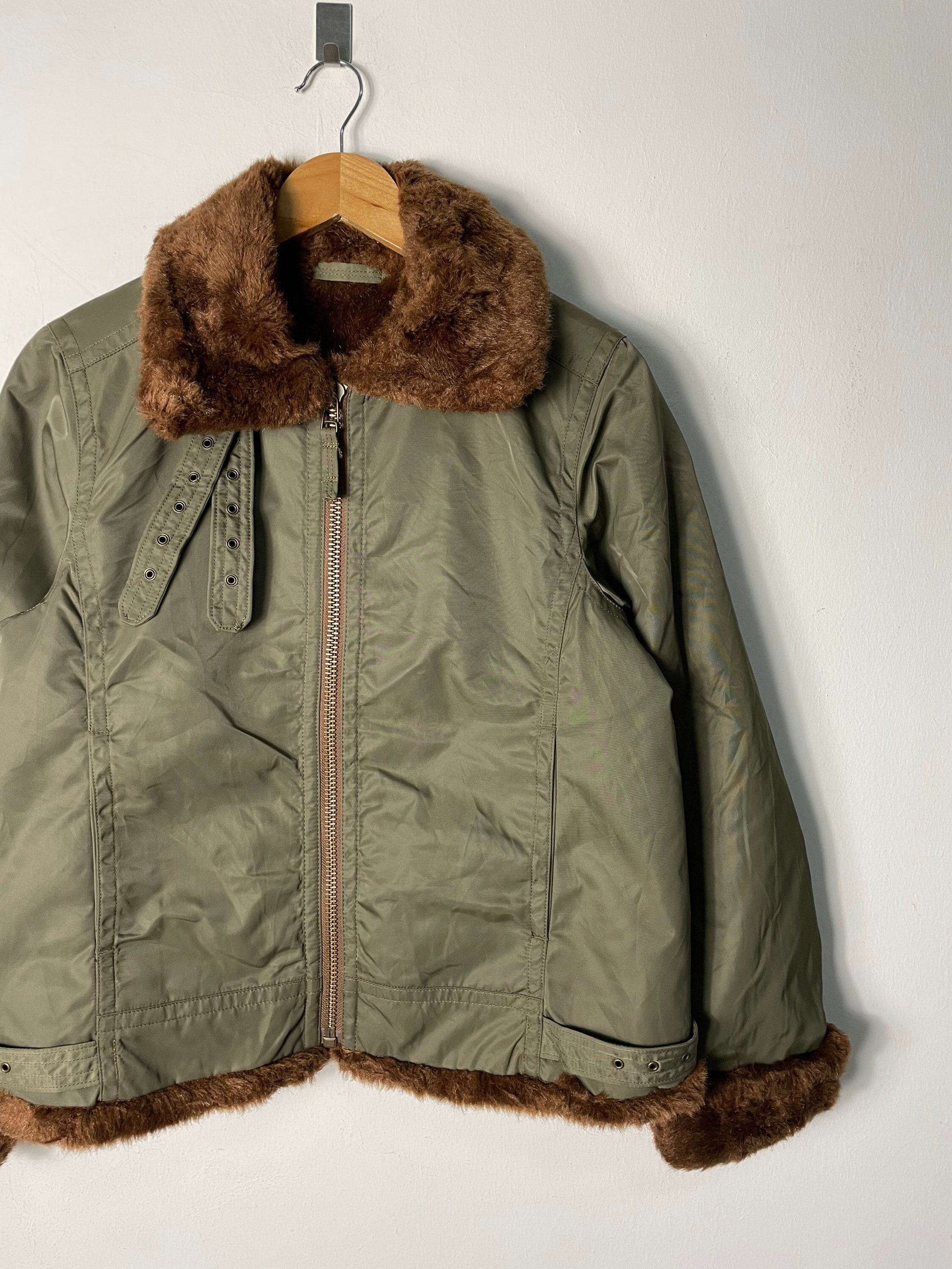 Vintage Japanese Bomber Flight Military Style Jacket Faux Fur - Etsy