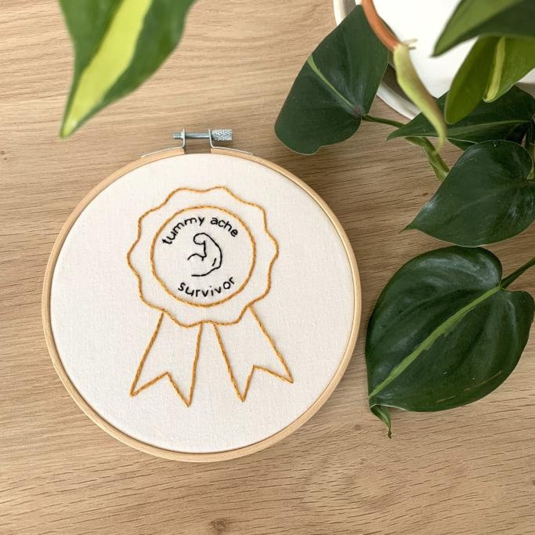 Tummy Ache Survivor Hand Embroidery - Etsy