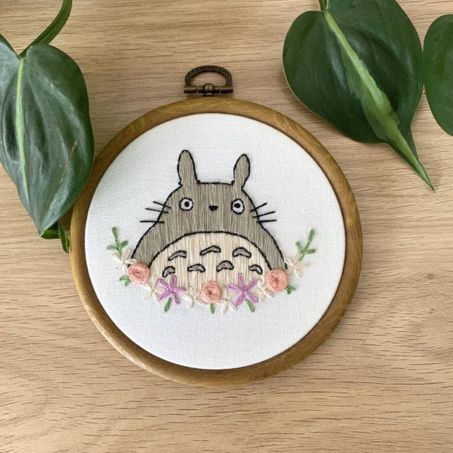 Totoro Hand Embroidery Studio Ghibli Fan Art My Neighbor Totoro Wall ...