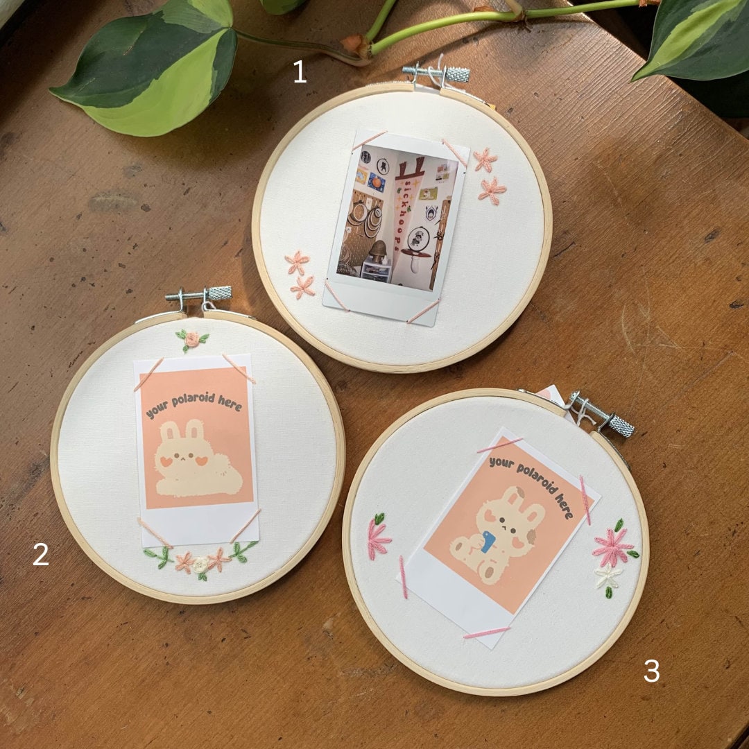 Polaroid Embroidery Frame Holder - Etsy