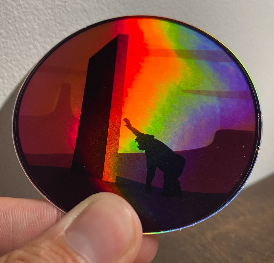 2001 Space Odyssey Monolith Monkey Holographic Laptop Sticker - Etsy