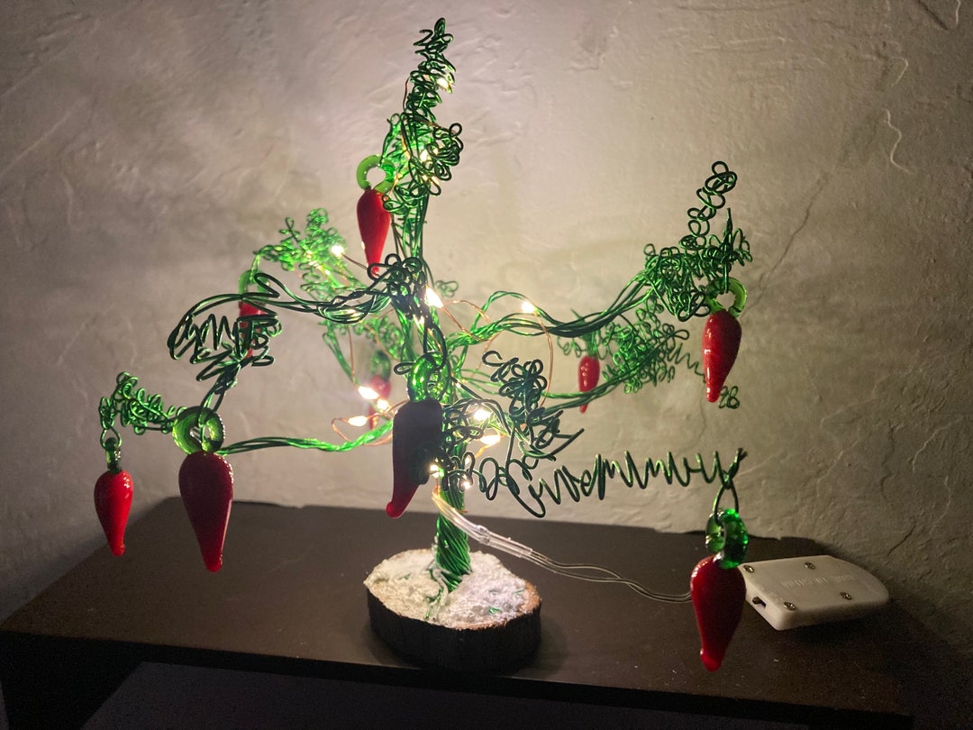 Christmas Tree,ristra Chiles Chili Peppers Beads, Christmas Tree for ...