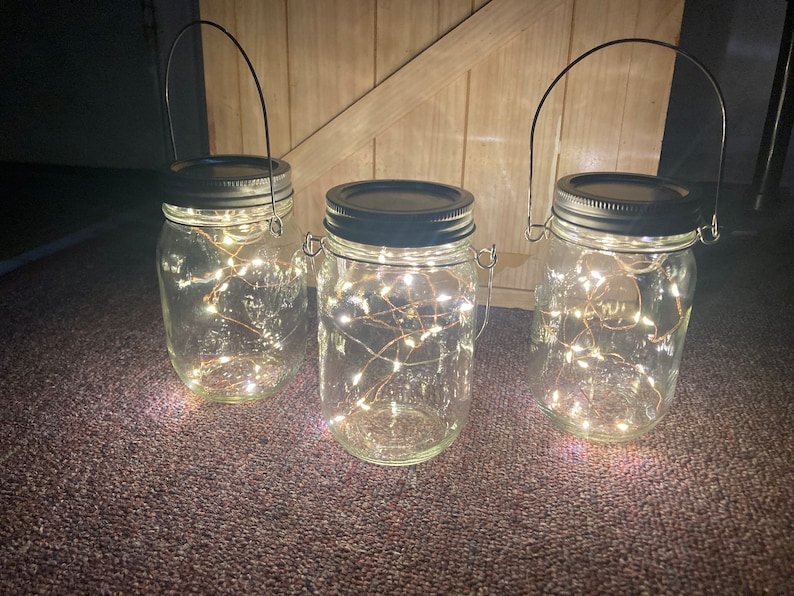 Battery Powered Mason Jars Lights LED Light Garden Decoration Event ...