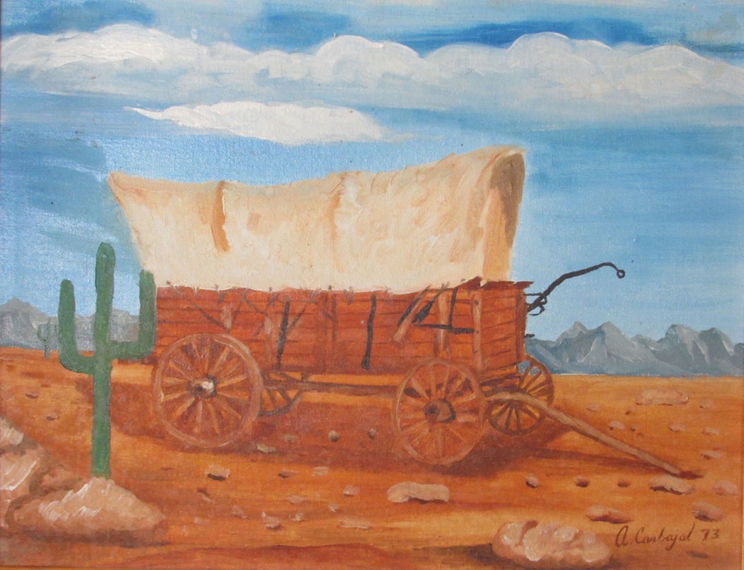 Covers Wagon Southwestern Art Print - Etsy