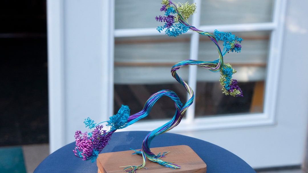 Wire Bonsai Tree Rainbow Colors Japanese Tree Wire Artwork Bonsai Tree ...