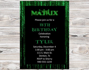 Invitación matrix - Etsy España