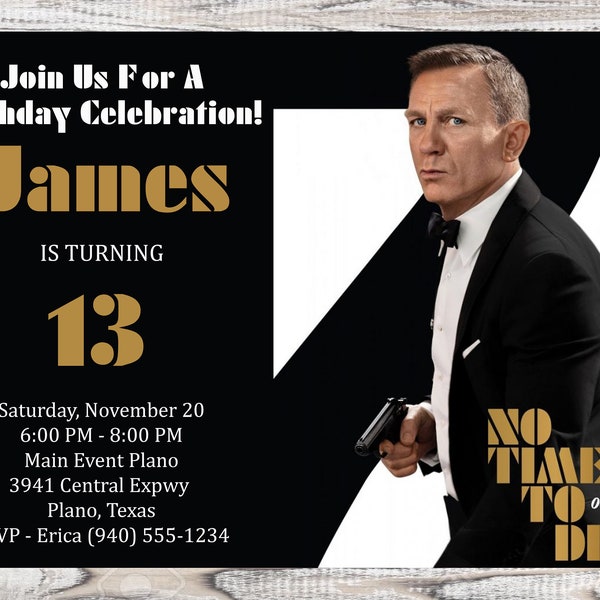 007 Party Invitation - Etsy