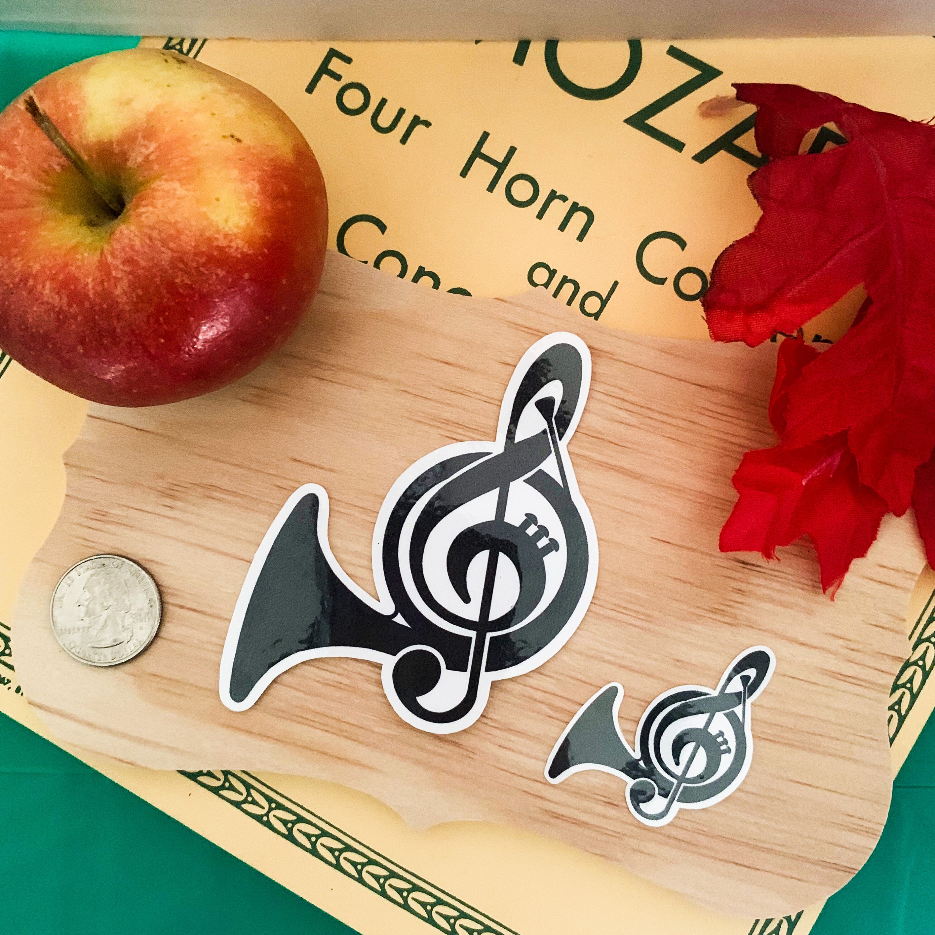 Treble Clef French Horn Sticker Horn Sticker Band Sticker | Etsy