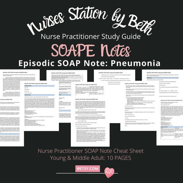 Nurse Progress Note Template - Etsy