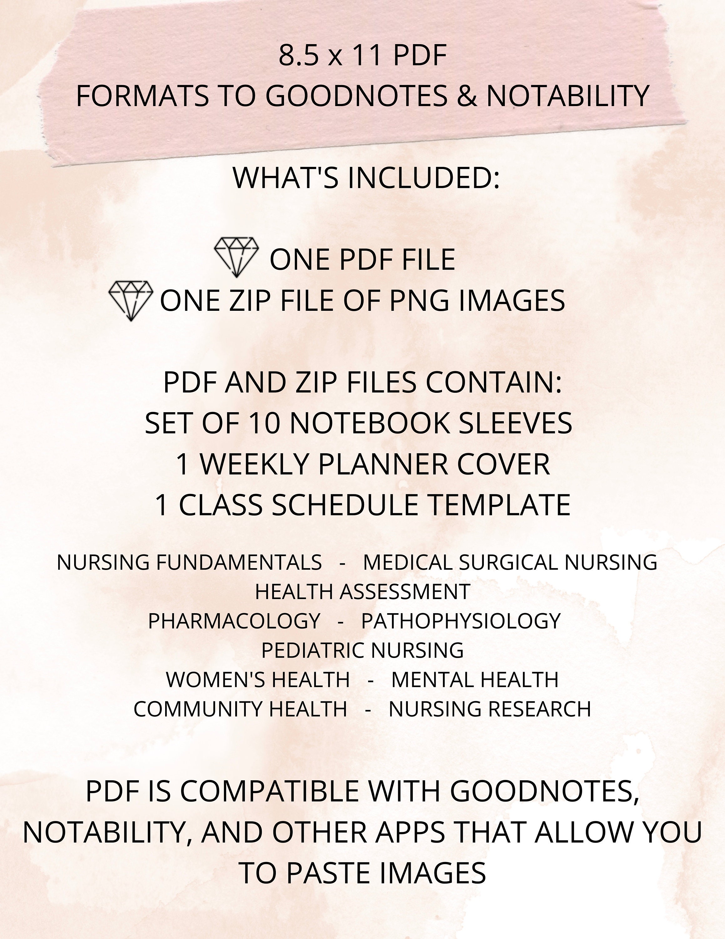 Nursing School Binder Covers Set of 10 Notebook Covers - Etsy