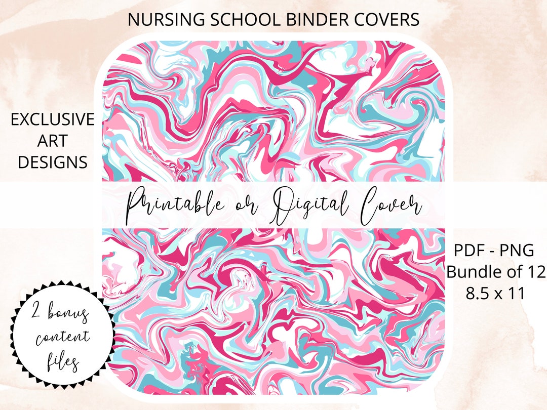 Nursing School Binder Covers Set of 10 Notebook Covers - Etsy