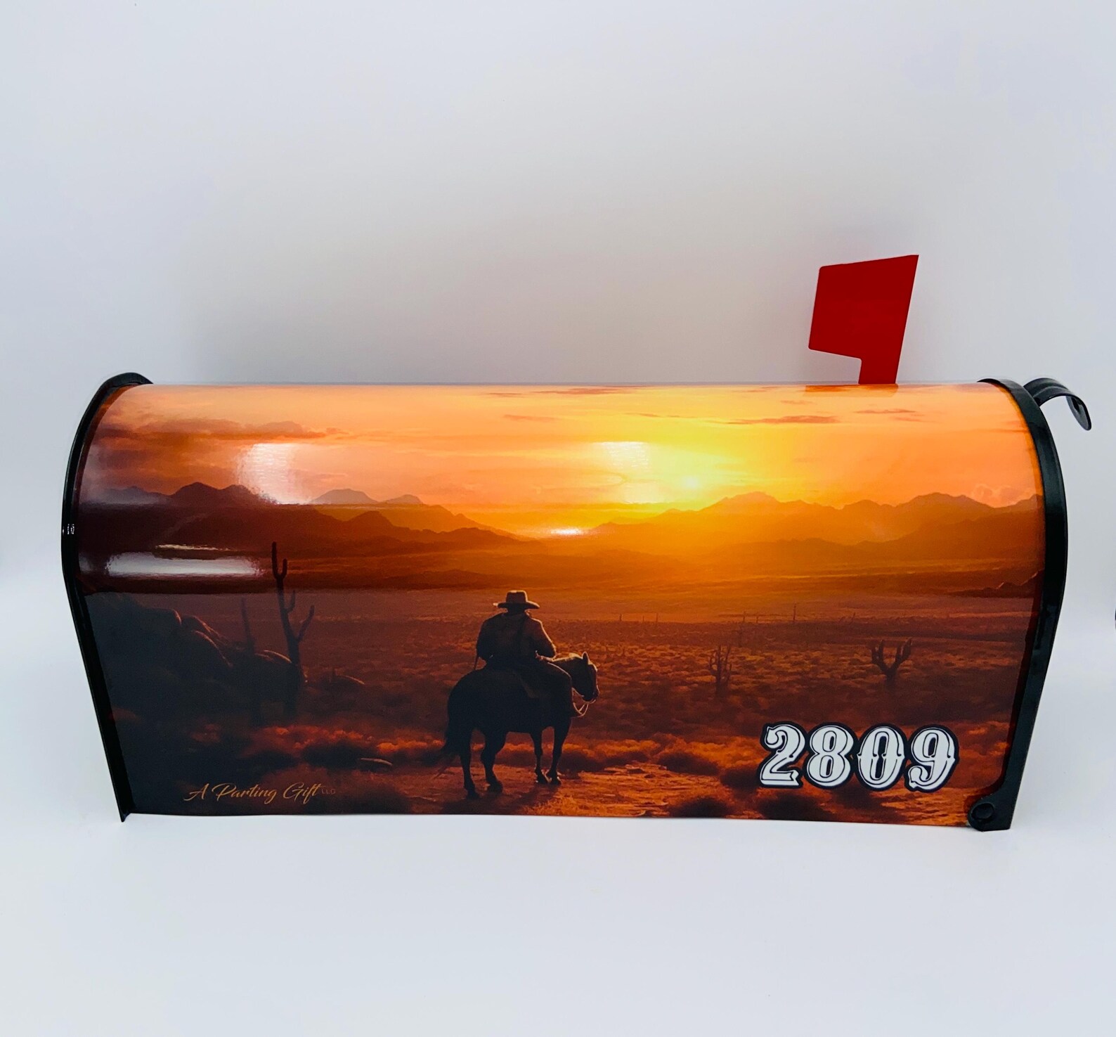 Wild West Custom Mailbox Featuring the Classic Lonesome Cowboy Riding ...