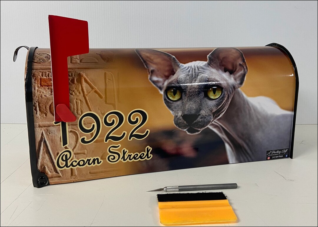 Xmas-gift-gifting Cat, Customized Mailbox, Cat Lover, Stocking Filler ...