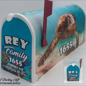Sea Turtle Custom Mailbox Beach Decor. Personalized Gift for Dad Gift ...