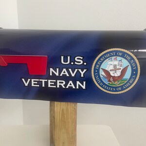 U.S. Navy Veteran Personalized Mailbox Fathers Day Gift 4th of July ...