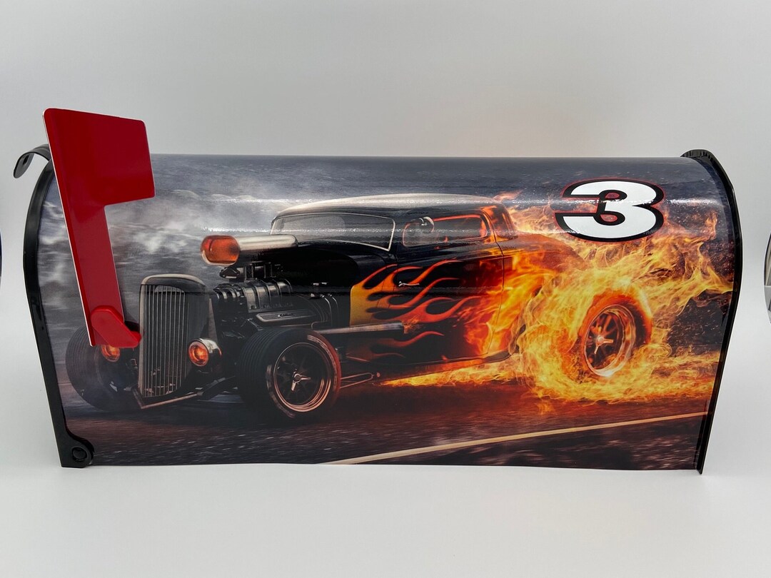 Drag Racing Custom Mailbox Gift, Personalized Auto Shop Mailbox - Etsy