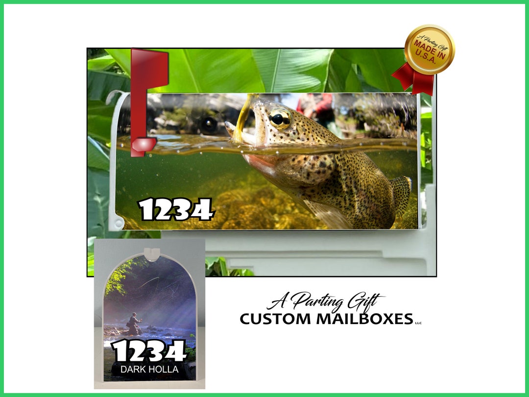 Fly Fishing Custom Mailbox. Beach Decor. Gift for Him. Personalized ...