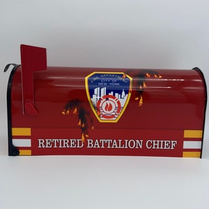 Fire Department Custom Mailbox Homemade Gift for Him Personalized Gift ...