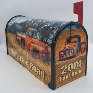 Farm Truck Mailbox: Rustic Patina, Custom Address, Made in America - Etsy