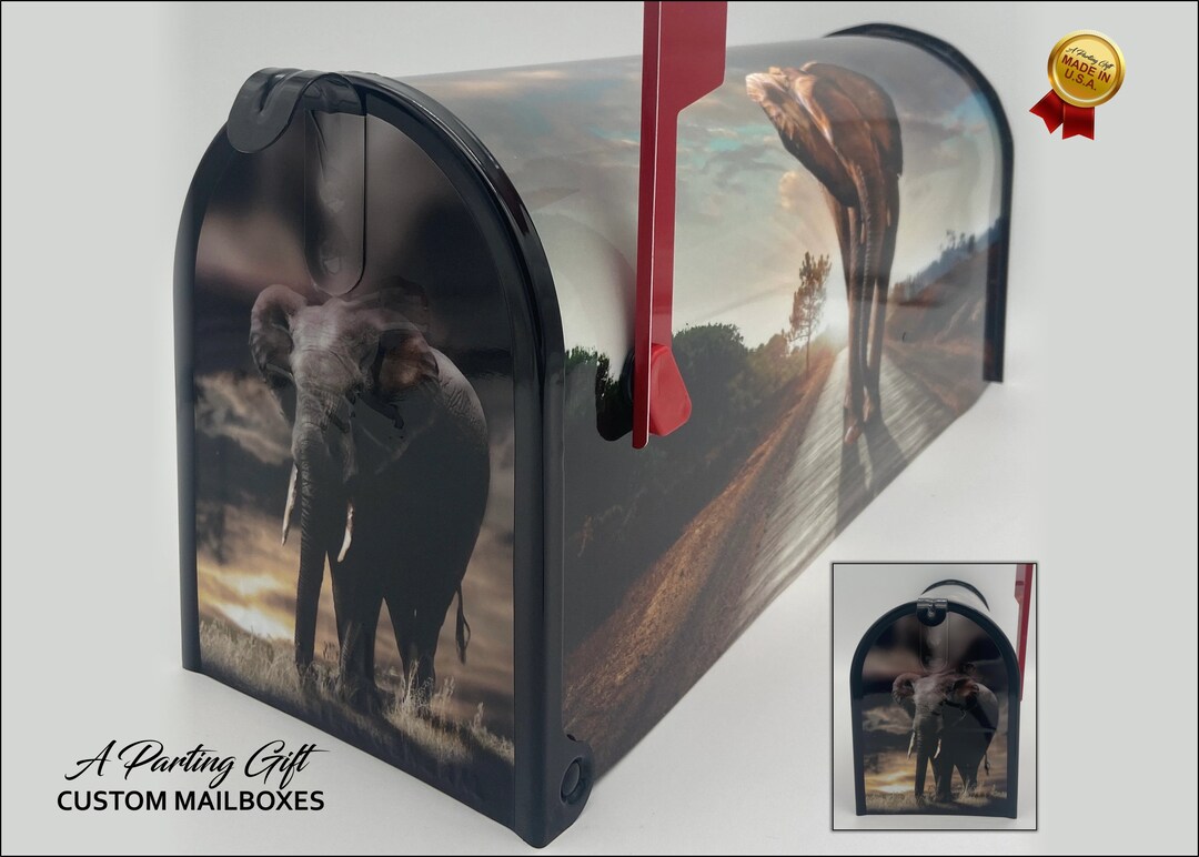 Elephant Custom Mailbox Independence Day Gift for Dad Homemade Gift for ...