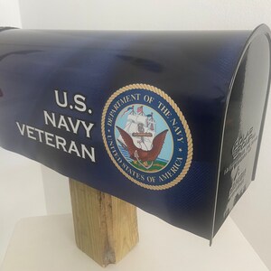 U.S. Navy Veteran Personalized Mailbox Fathers Day Gift 4th of July ...
