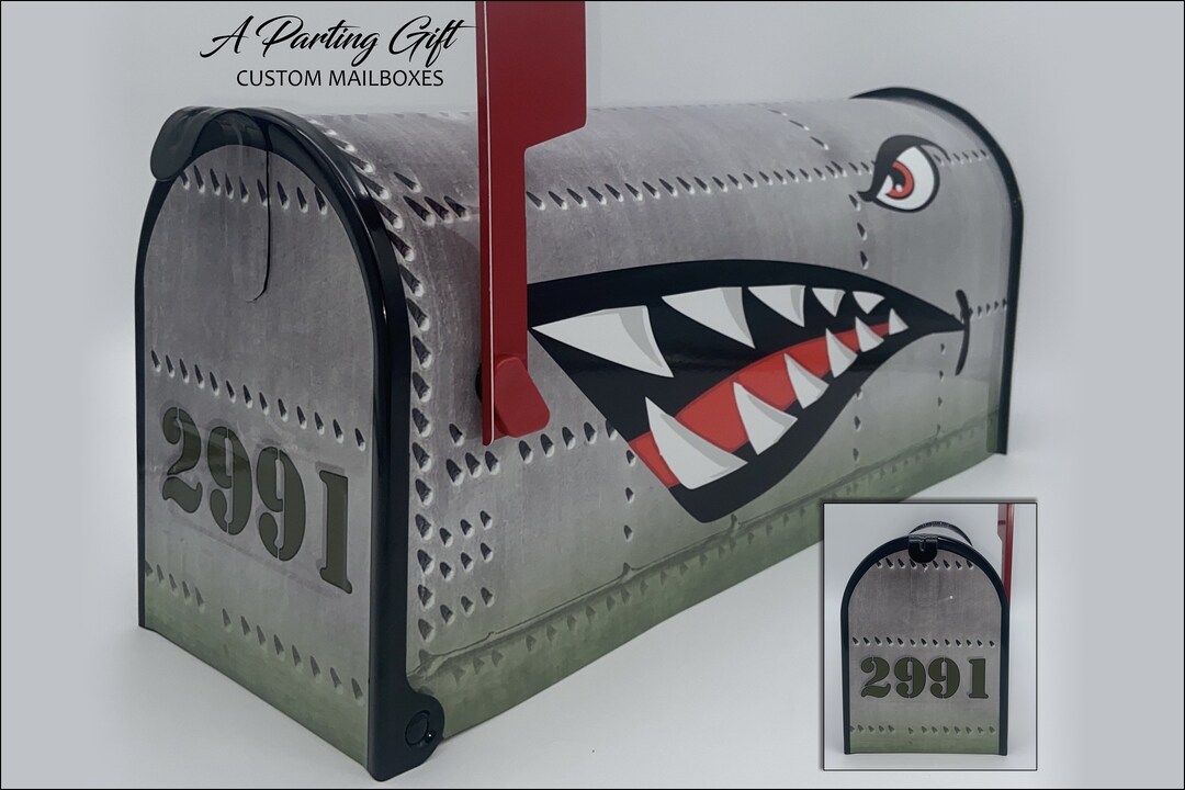 WW2 Warbird Custom Mailbox Veterans Day Patriotic Gift for Dad - Etsy