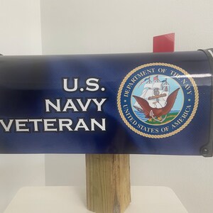 U.S. Navy Veteran Personalized Mailbox Fathers Day Gift 4th of July ...