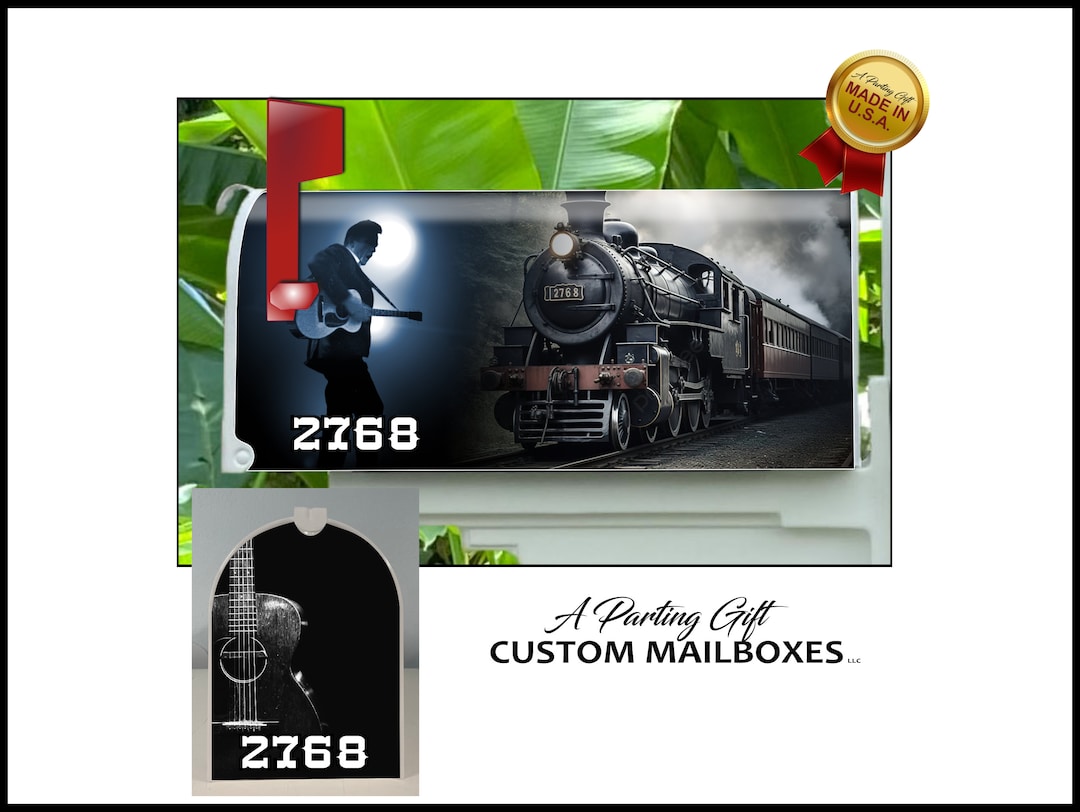 Steam Train Rockabilly Mailboxes. Farm Mailbox. Gift for Him. Gift for ...