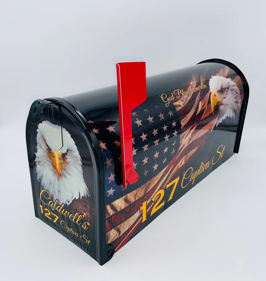 Patriotic Custom Mailbox: American Bald Eagle Home Decor - Etsy