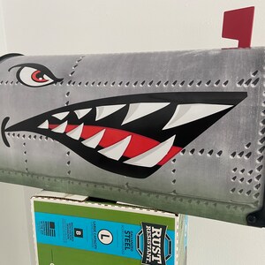 WW2 Warbird Custom Mailbox Patriotic Gift Gift for Dad-gift for Mom ...