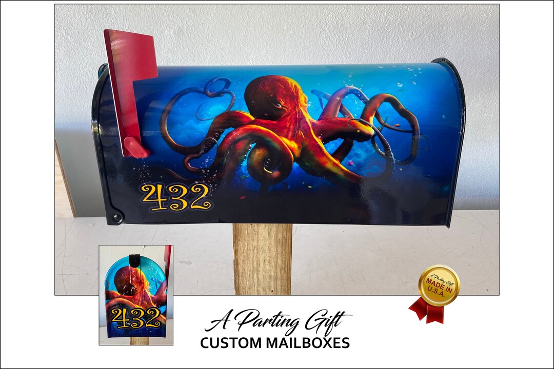 Octopus Custom Mailbox Personalized Beach Decor Gift for Her Gift for ...