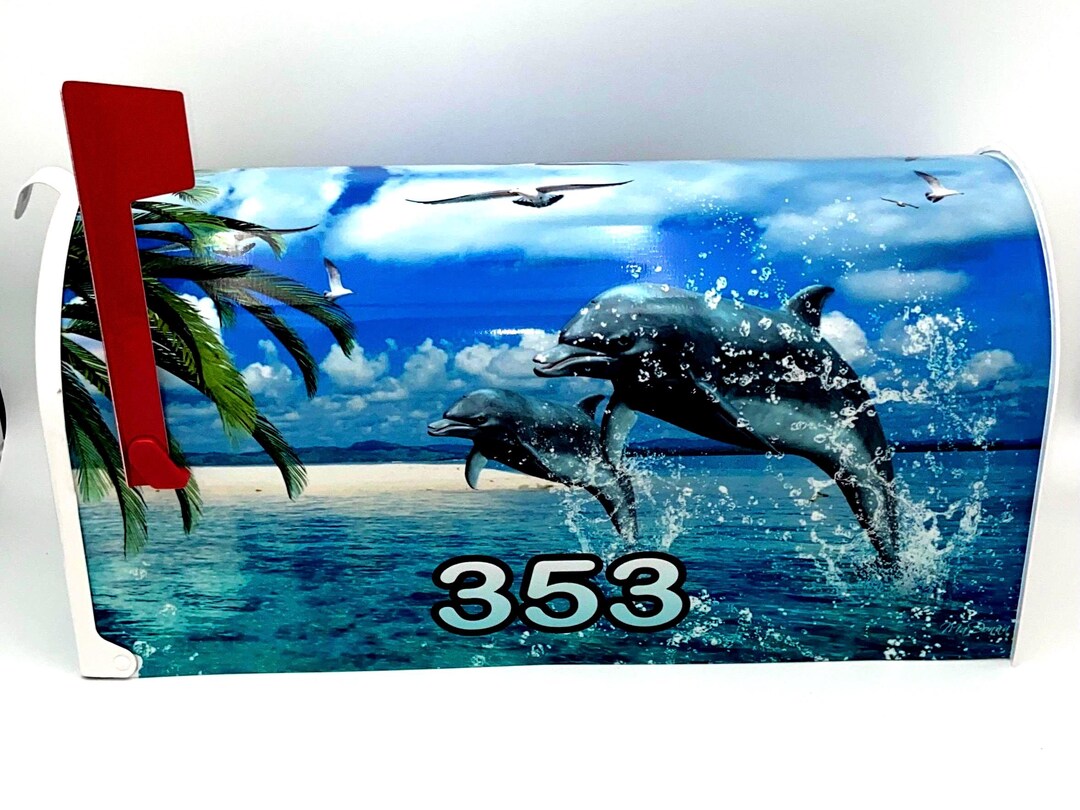 Dolphin Custom Mailbox Gift for Beach House Coastal Decor, Gift for Mom ...