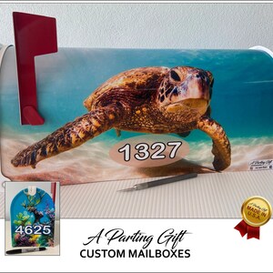 Sea Turtle Custom Mailbox Beach Decor. Fathers Day Gift New Home Owner ...