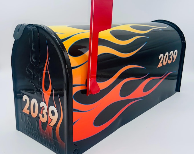 Freehand Pinstripe Hot Rat Rod Tattoo Art Mailbox One of a Kind 100% ...