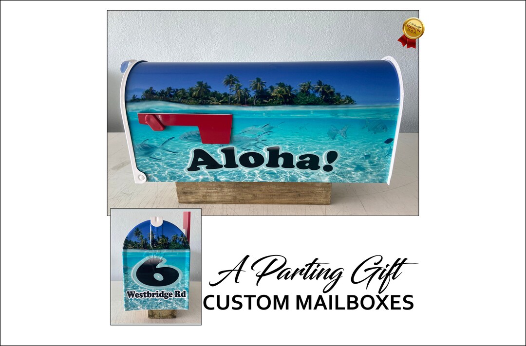 Hawaiian Beach Decor Custom Mailboxes Mothers Day Aloha Gift Gift for ...