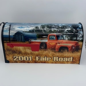 Farm Truck Mailbox: Rustic Patina, Custom Address, Made in America - Etsy