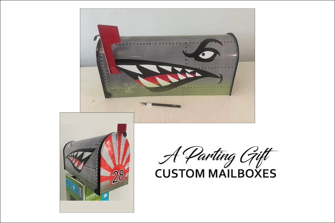 WW2 Warbird Custom Mailbox-gift for Dad-gift for Mom Historic Elegance ...