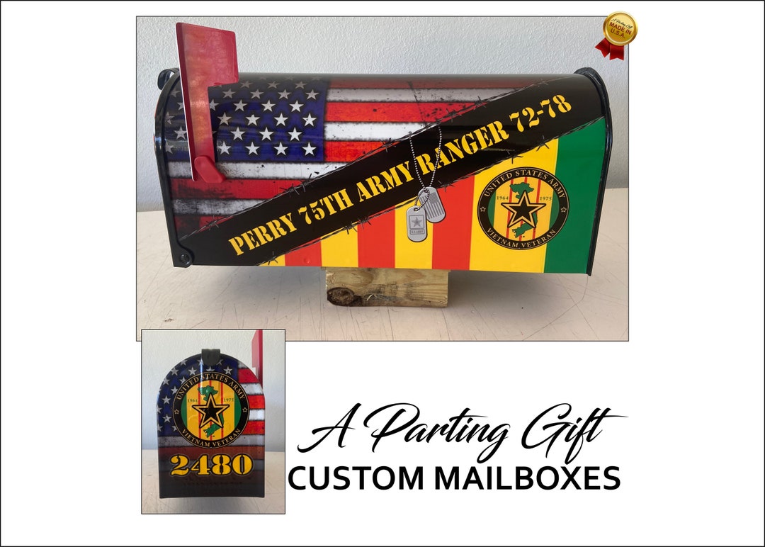 Vietnam Veteran Custom Mailbox Patriotic Gift 4th of July Gift Gift for ...