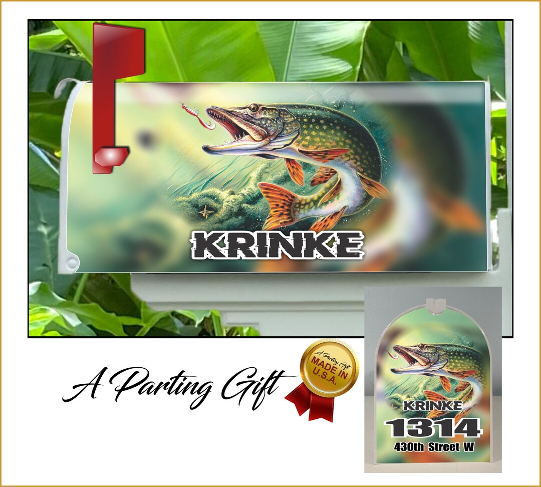 Fishing Custom Mailbox Personalized Beach House Decorations Gift for ...