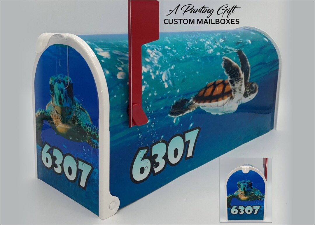 Baby Sea Turtle Custom Mailboxes Beach Decor Personalized Gift for Dad ...