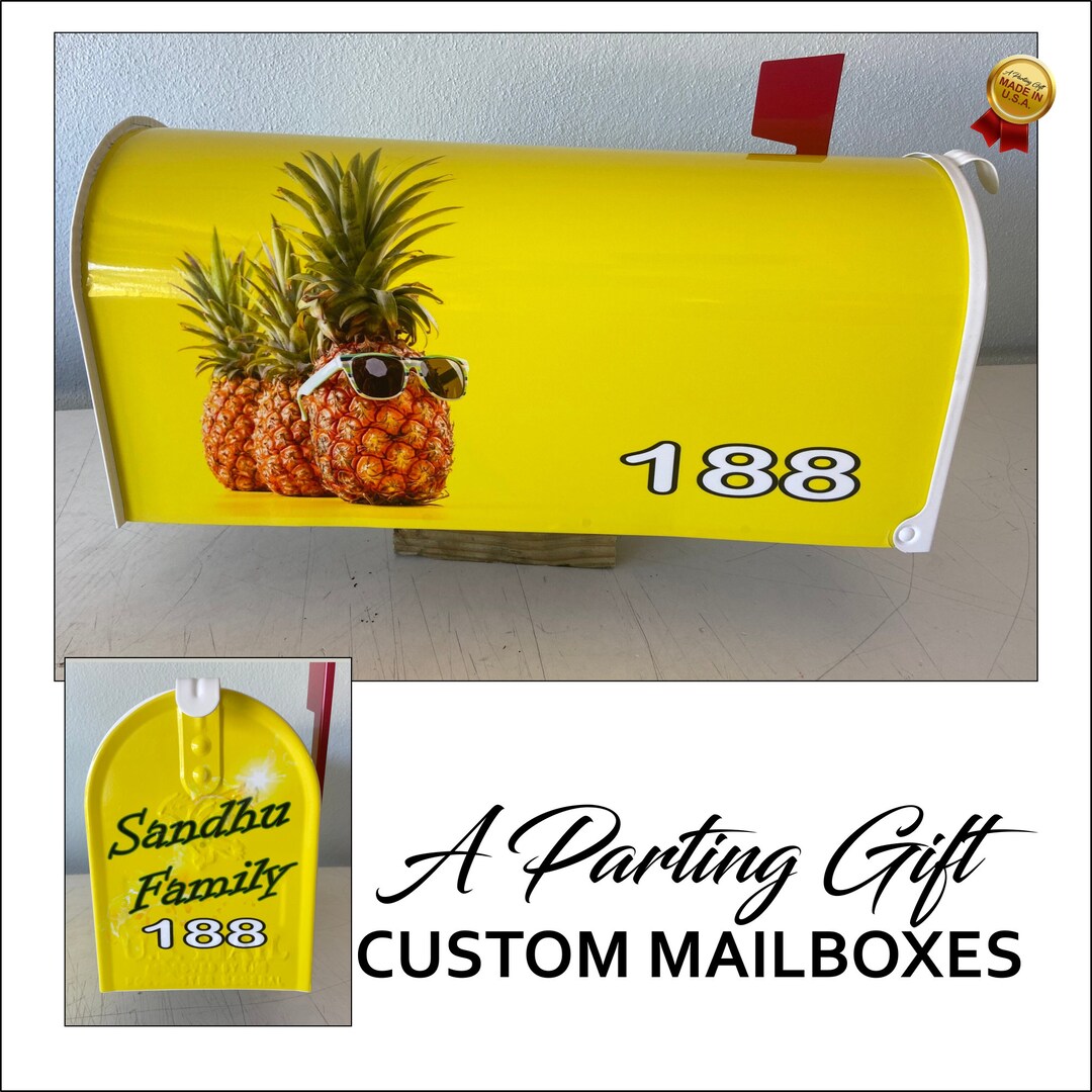 Pineapple Custom Mailboxes Fathers Day Gift Homemade Gift for Mom and Dad - Etsy