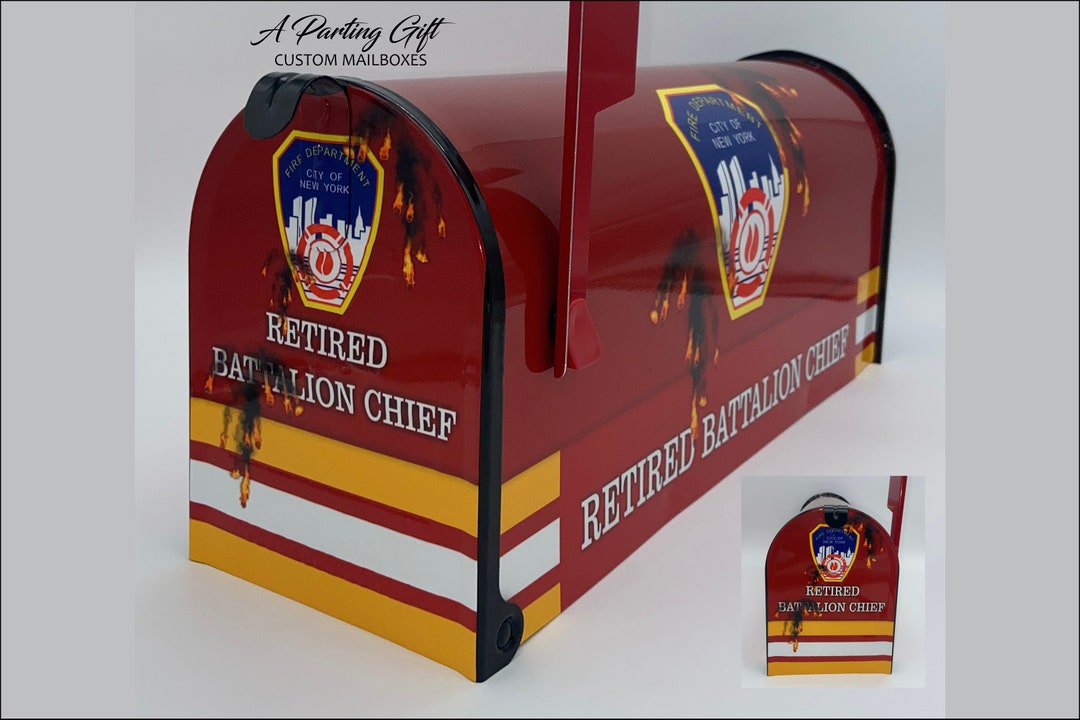 Fire Department Custom Mailbox Homemade Gift for Him Personalized Gift ...