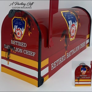 Fire Department Custom Mailbox Homemade Gift for Him Personalized Gift ...