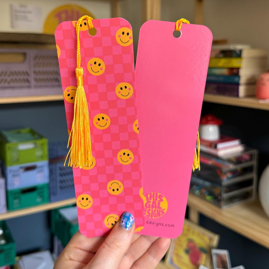 Smiley Face Bookmarks Bookmark With Tassel Stocking Fillers for ...