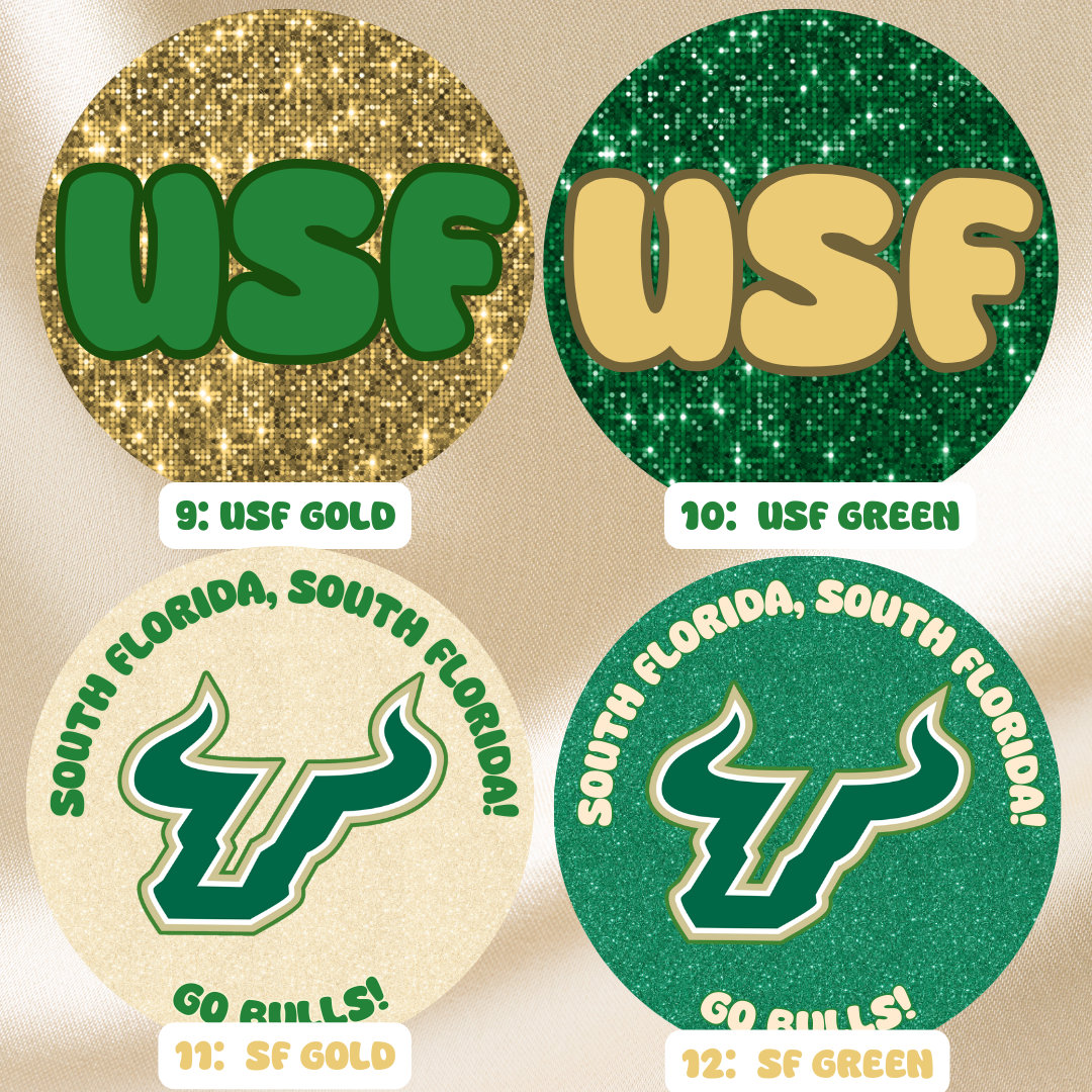 USF Tailgate Buttons, USF Spirit Buttons, Game Day Buttons, USF ...
