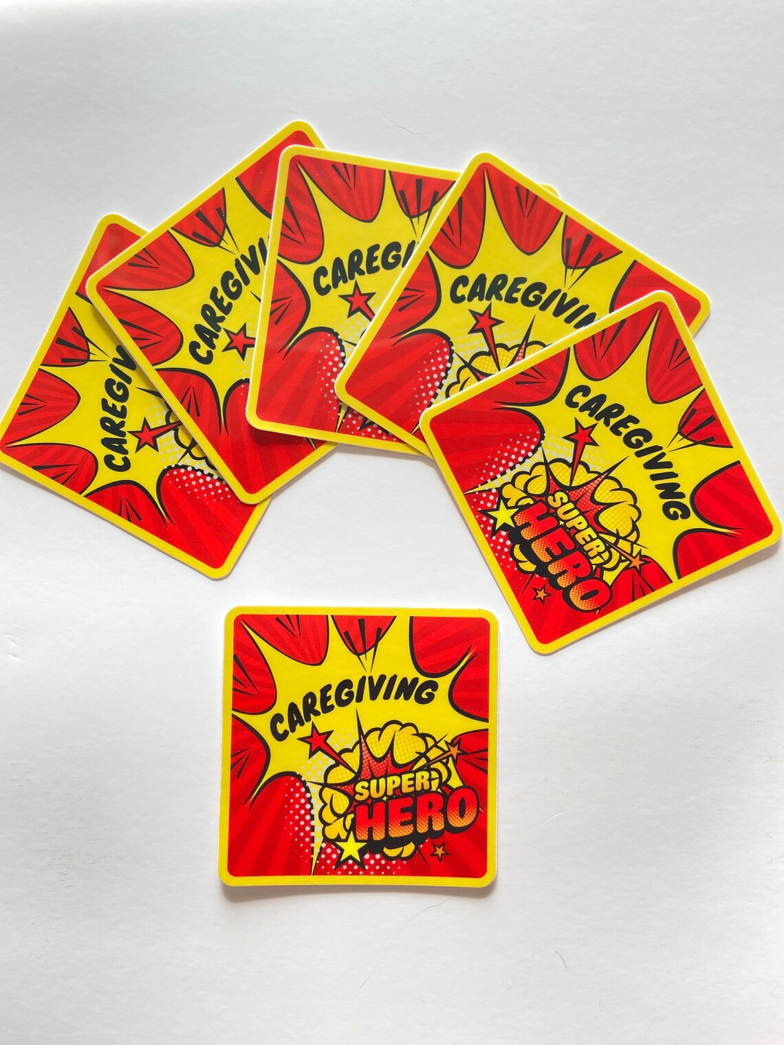 Caregiver Super Hero Sticker - Etsy