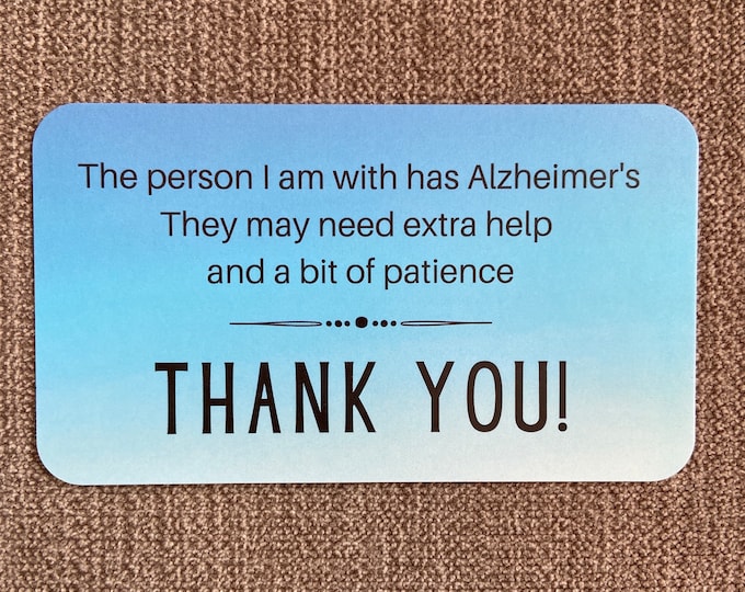 Dementia Companion Card - Etsy